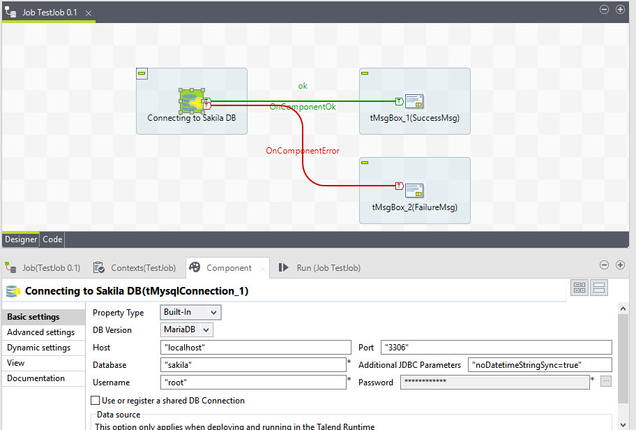 Fundamentals of DWH and Pentaho, Talend ETL : Connecting to MySQL ...