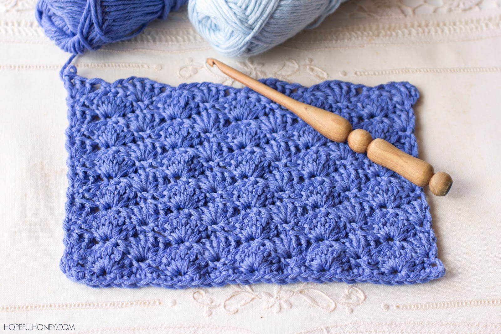 How To: Crochet The Solid Shell Stitch - Easy Tutorial - Hopeful Honey