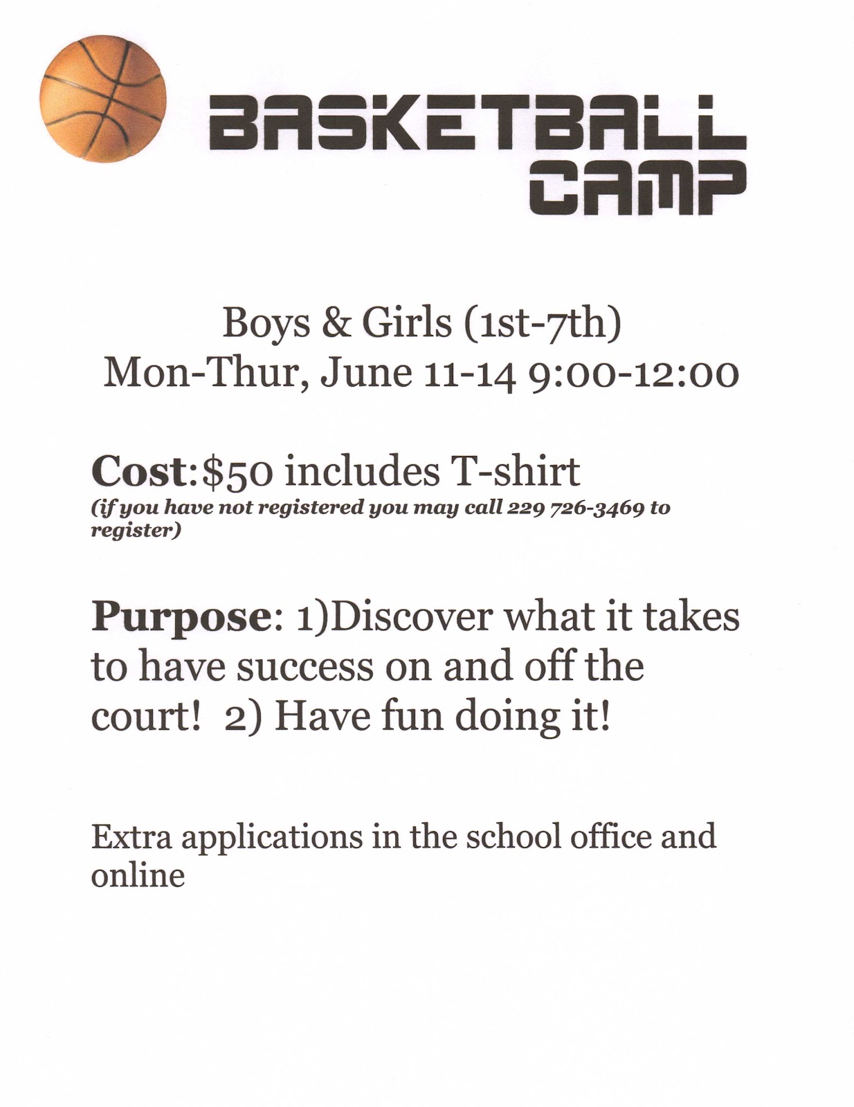 Grace Christian Academy: Summer Basketball Camp - 1st - 7th