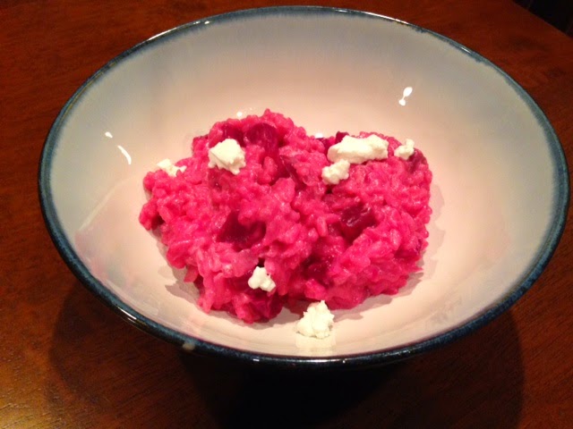 Kosher Kitchen: Beet and Goat Cheese Risotto