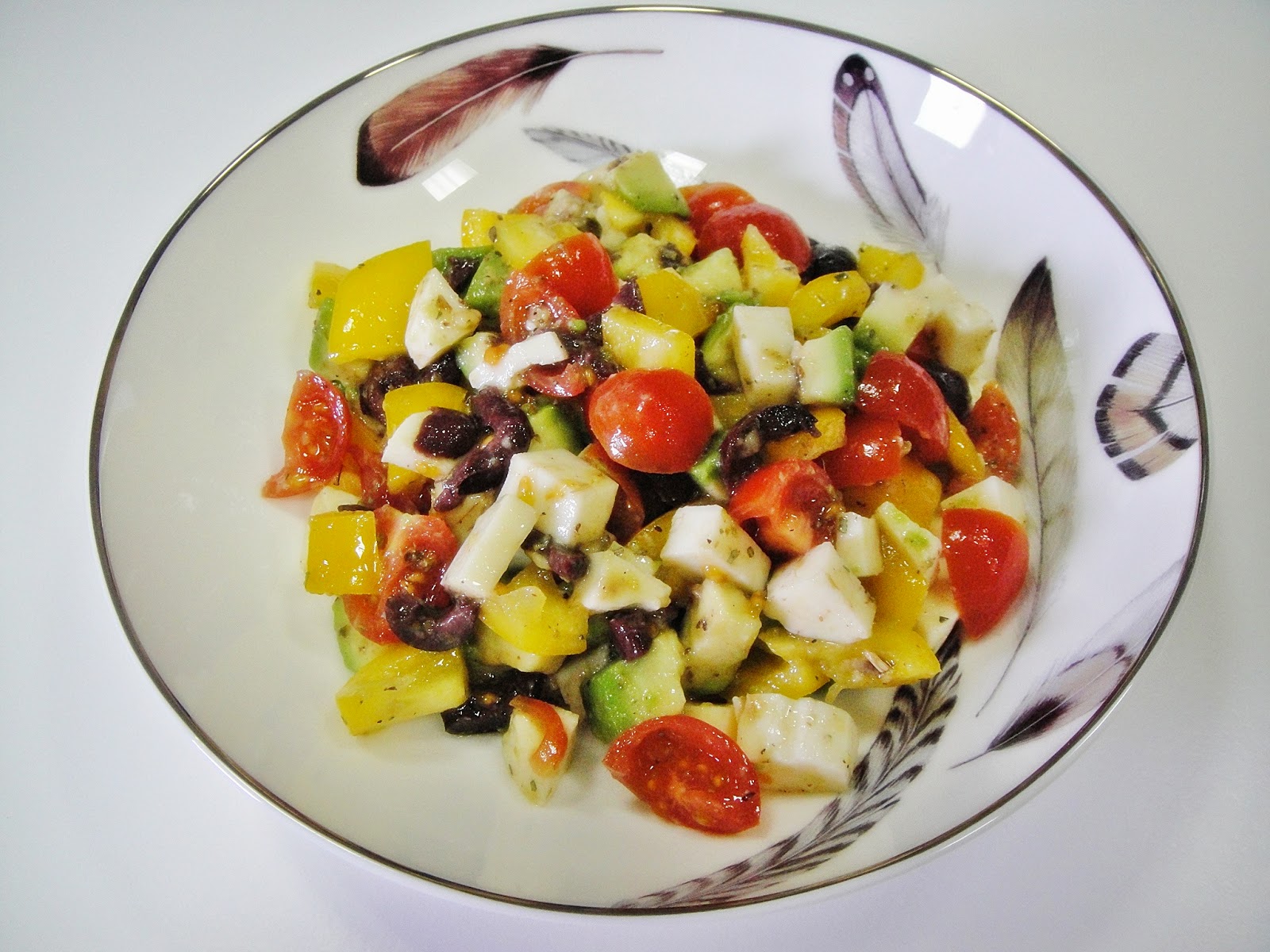 Maryam's Culinary Wonders: 791. Capsicum, Tomato, Haloomi Salad
