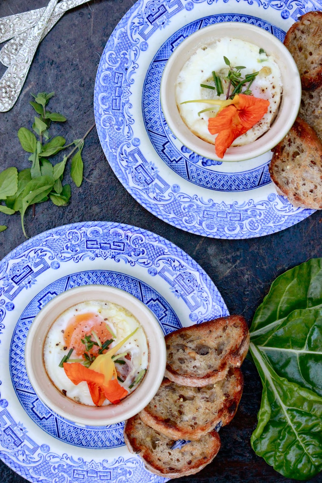 Intrinsic Beauty : Good Morning: Baked Eggs with Swiss Chard, Tomatoes ...