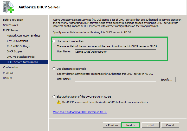 Server Labs: How to install and configure DHCP server in windows server ...