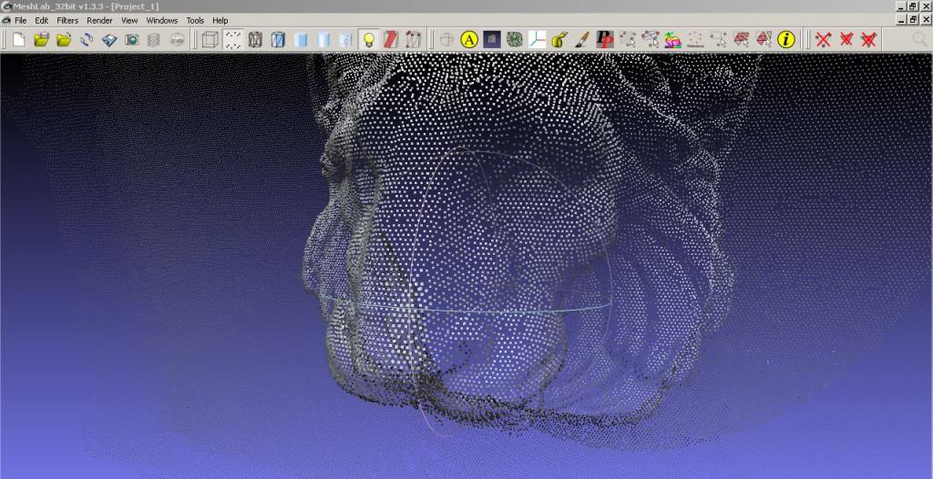 RU photogrammetry: Преобразование облака точек в геометрию : MeshLab