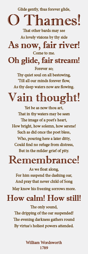 Poems on The Thames Brief: October 2011