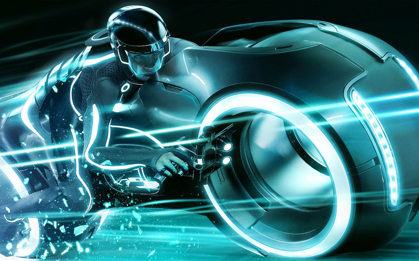 Black Wallpaper: TRON (2011) Wallpaper