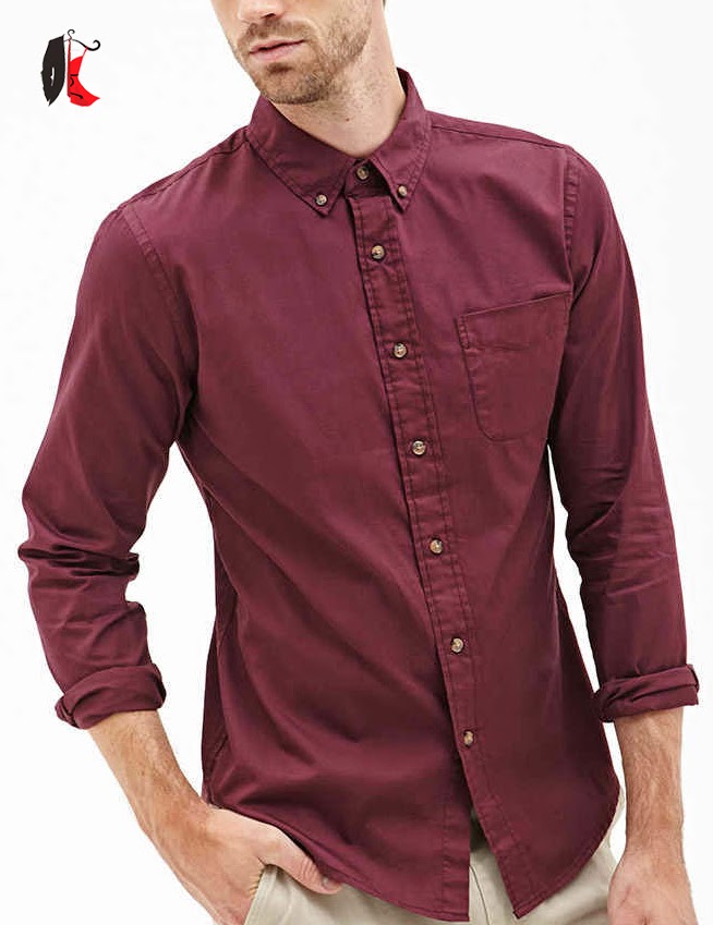 Chemises Rouge à Manches Longues - Vêtements Mode