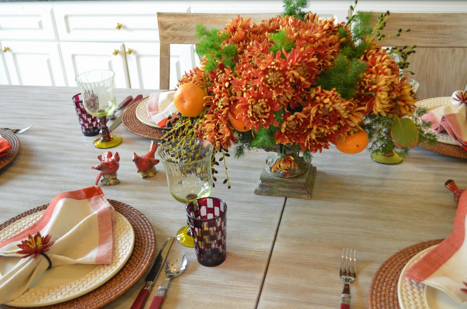 Entertaining From an Ethnic Indian Kitchen: Fall tablescape