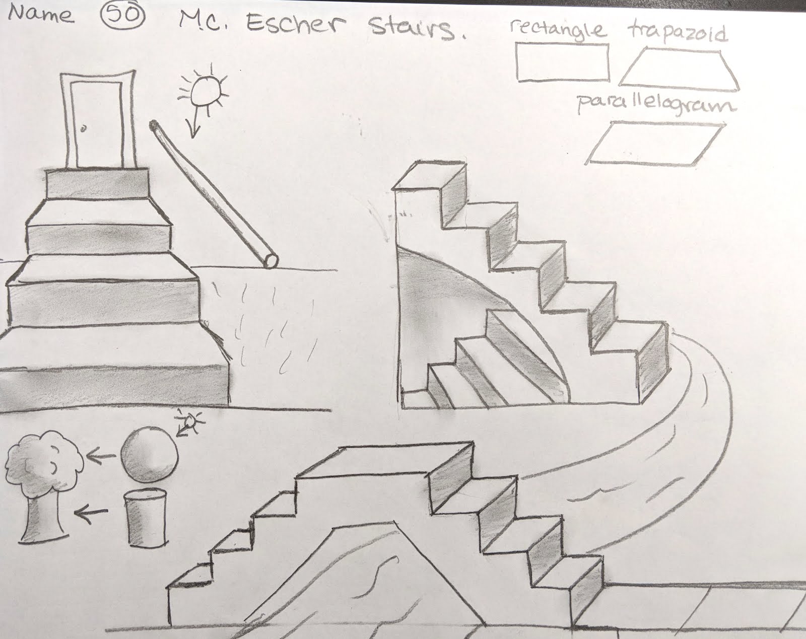 Art with Mrs. Seitz: 3D Surrealism Stairs