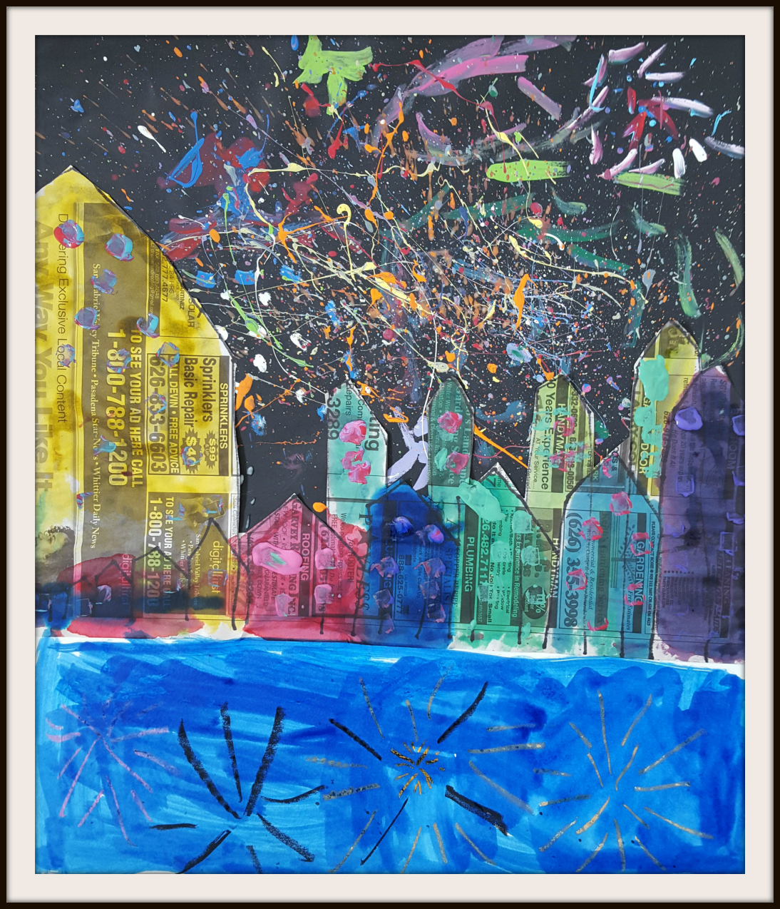 MaryMaking: Cityscapes with Fireworks Collages