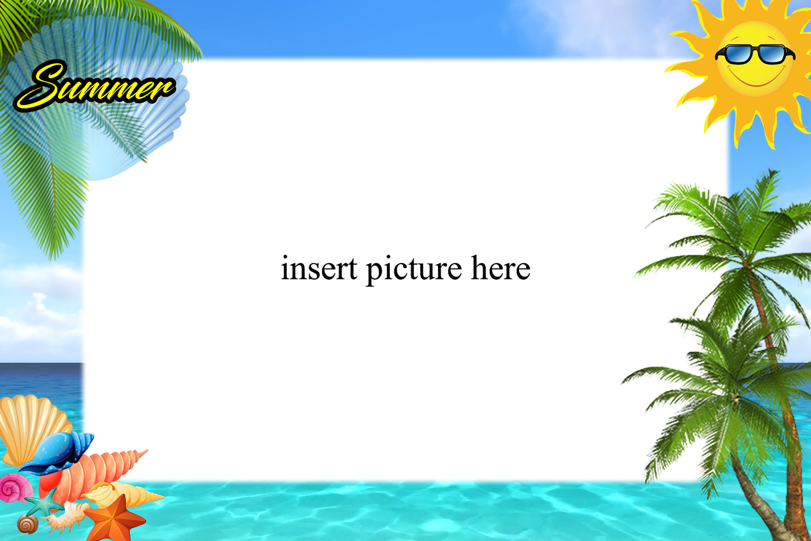 Summer01 PNG Frame - Printable PNG Frames | Cartoon Character PNG Photo ...