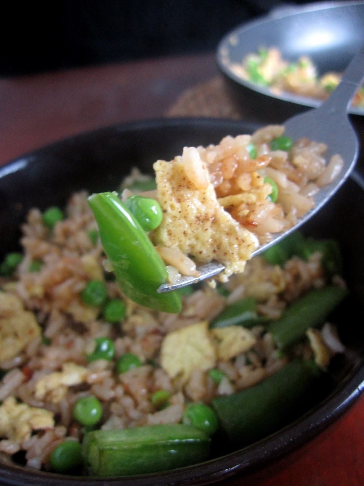 Fried Rice with Peas and Snap Peas | A Taste of Madness
