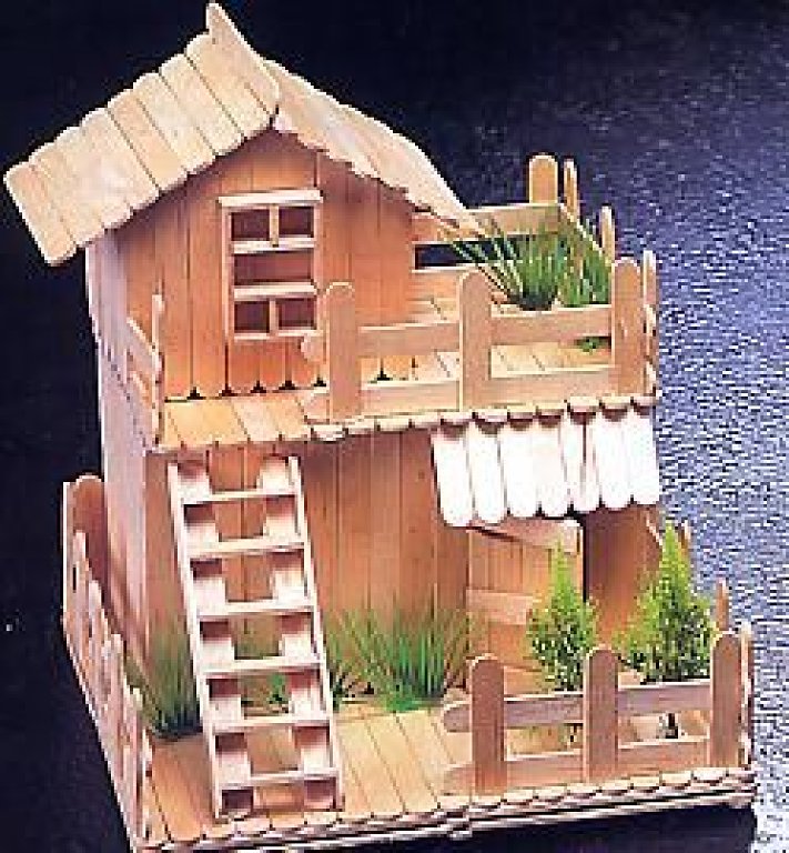Casa de palos de paleta - Imagui