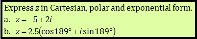 Example of Question : Complex Numbers In Polar, Trigonometric And ...