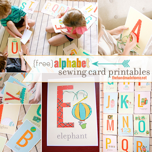 My Owl Barn: Printable Alphabet Sewing Cards