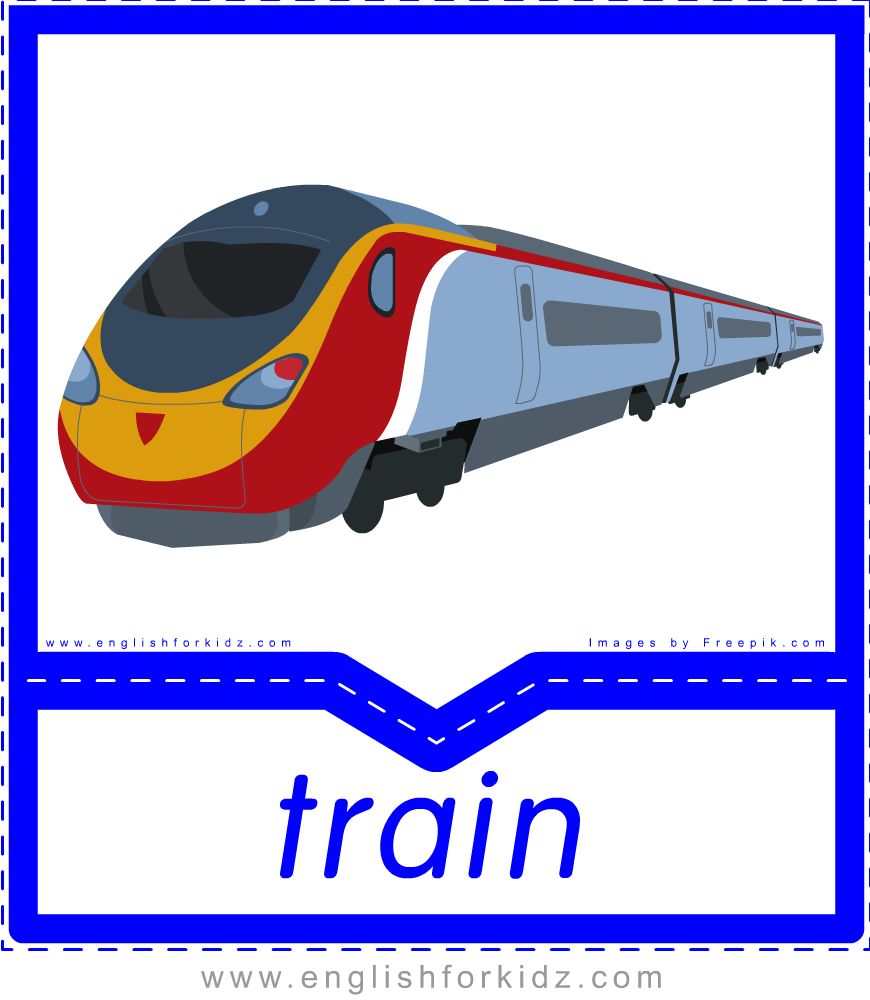 English for Kids Step by Step: Printable Transportation Flashcards. Part 2.