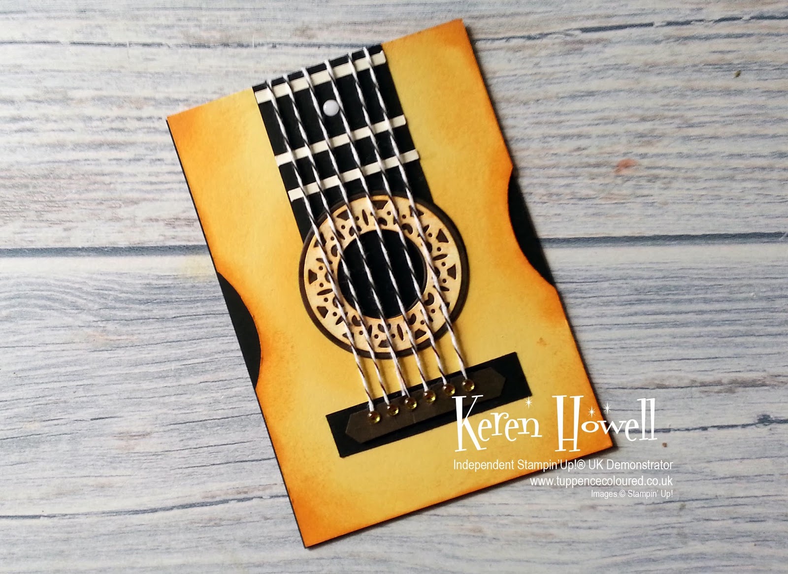 Tuppence Coloured: Guitar Card