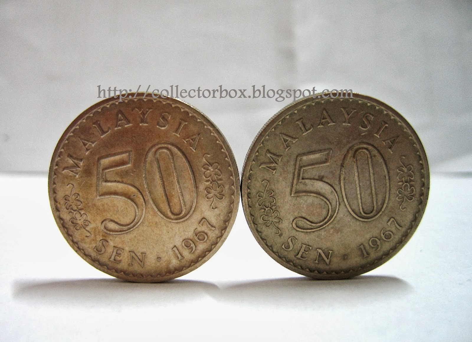 COLLECTORBOX - World banknotes and coins: Malaysia 50 Sen 1967 - Milled ...