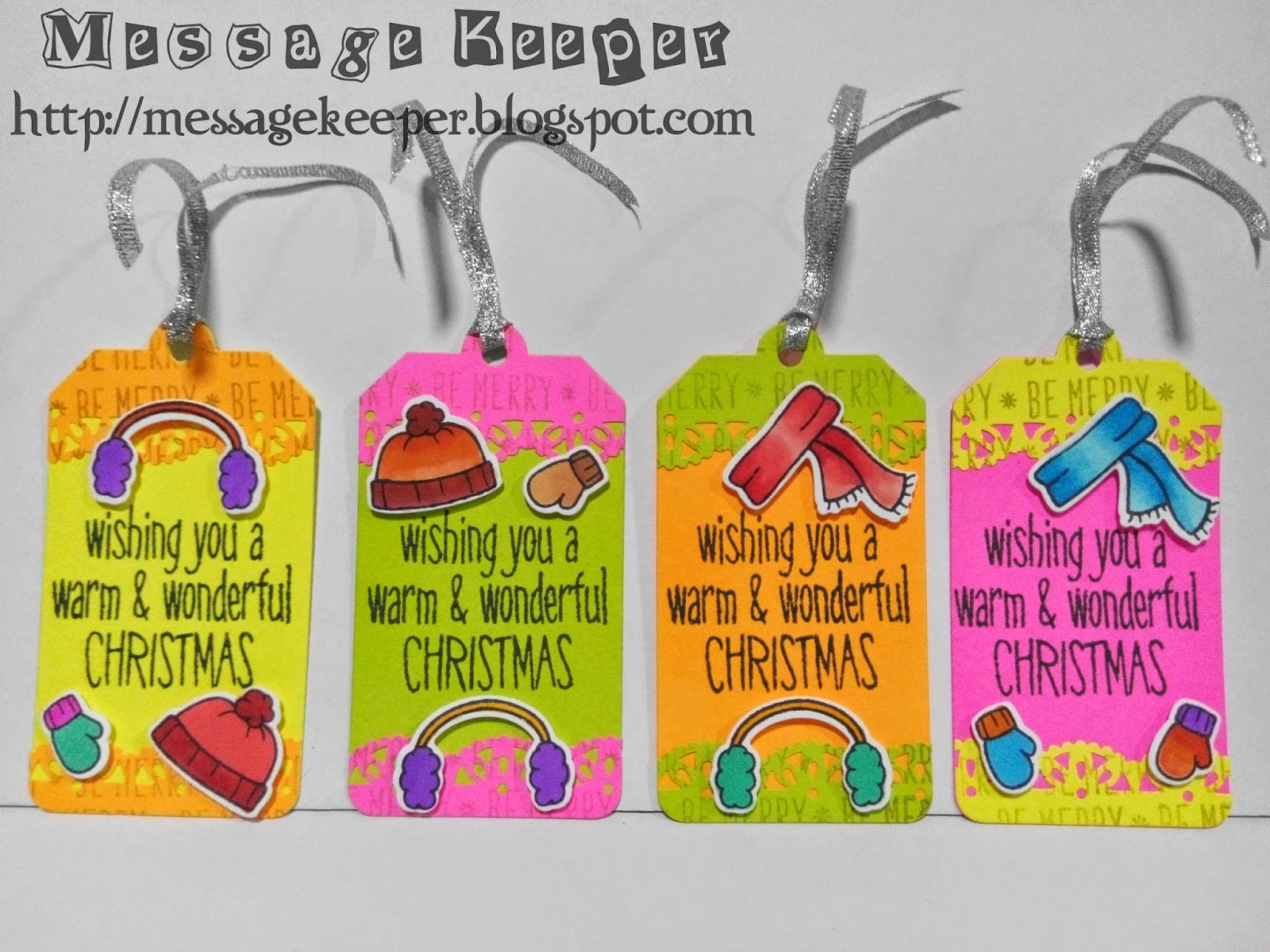 Message Keeper: Wishing You a Warm & Wonderful Christmas Tags