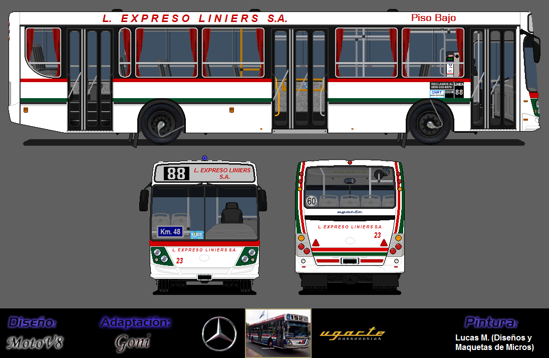 Diseños y Maquetas de Micros: Ugarte Europeo - Linea 88