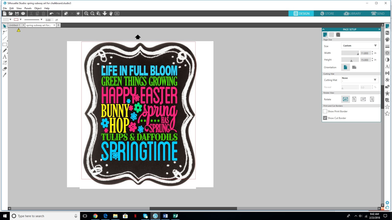 Spring Chalkboard Subway ARt | Occasionally Crafty: Spring Chalkboard ...