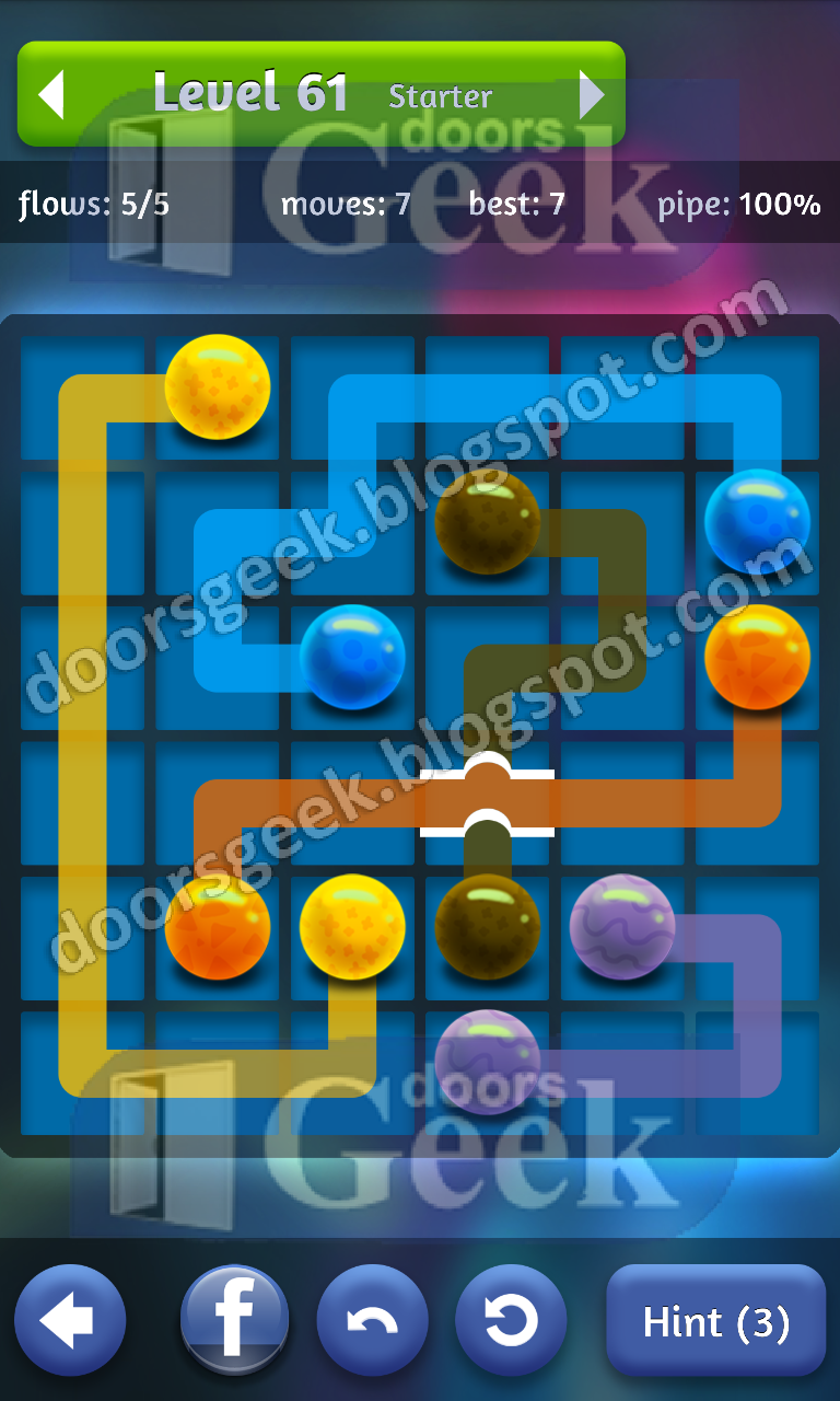 Flow Frenzy Bridges [Starter] Level 61 ~ Doors Geek