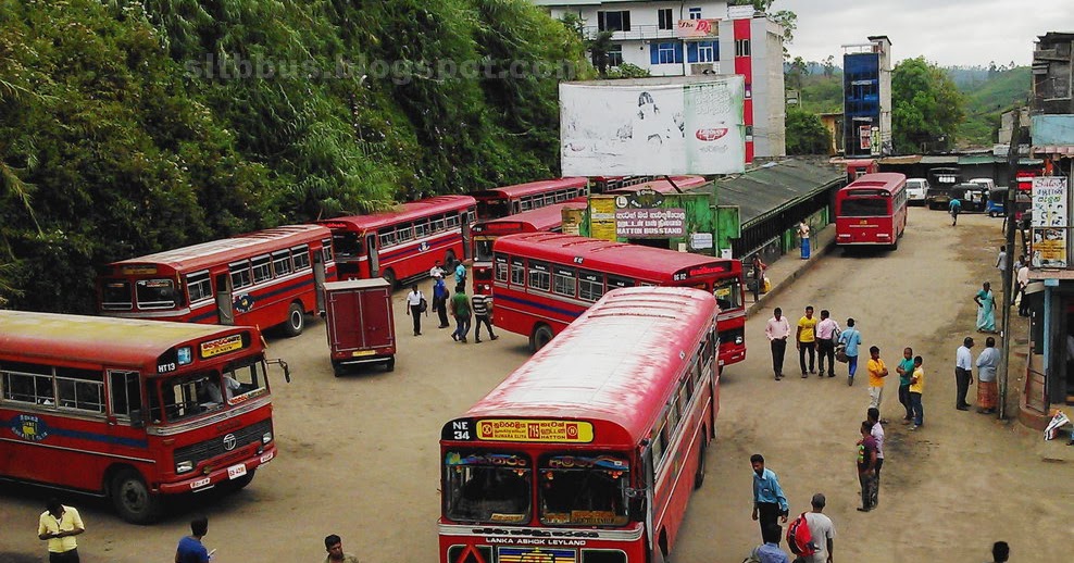 SLTB buses - ශ්‍රී ලංගම බස්: SLTB bus stand - Hatton