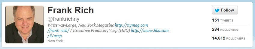 Journalism or Bust!: Creating a Publishing Platform: Frank Rich