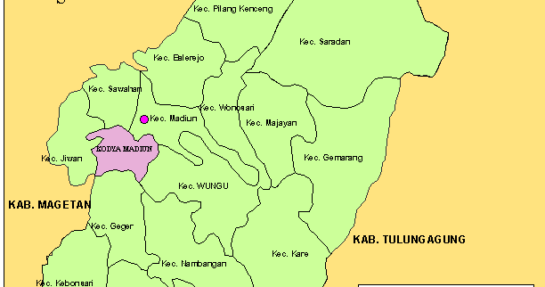 AGIL C.M. "BlogChannel": Map Of MADIUN Regency East Java