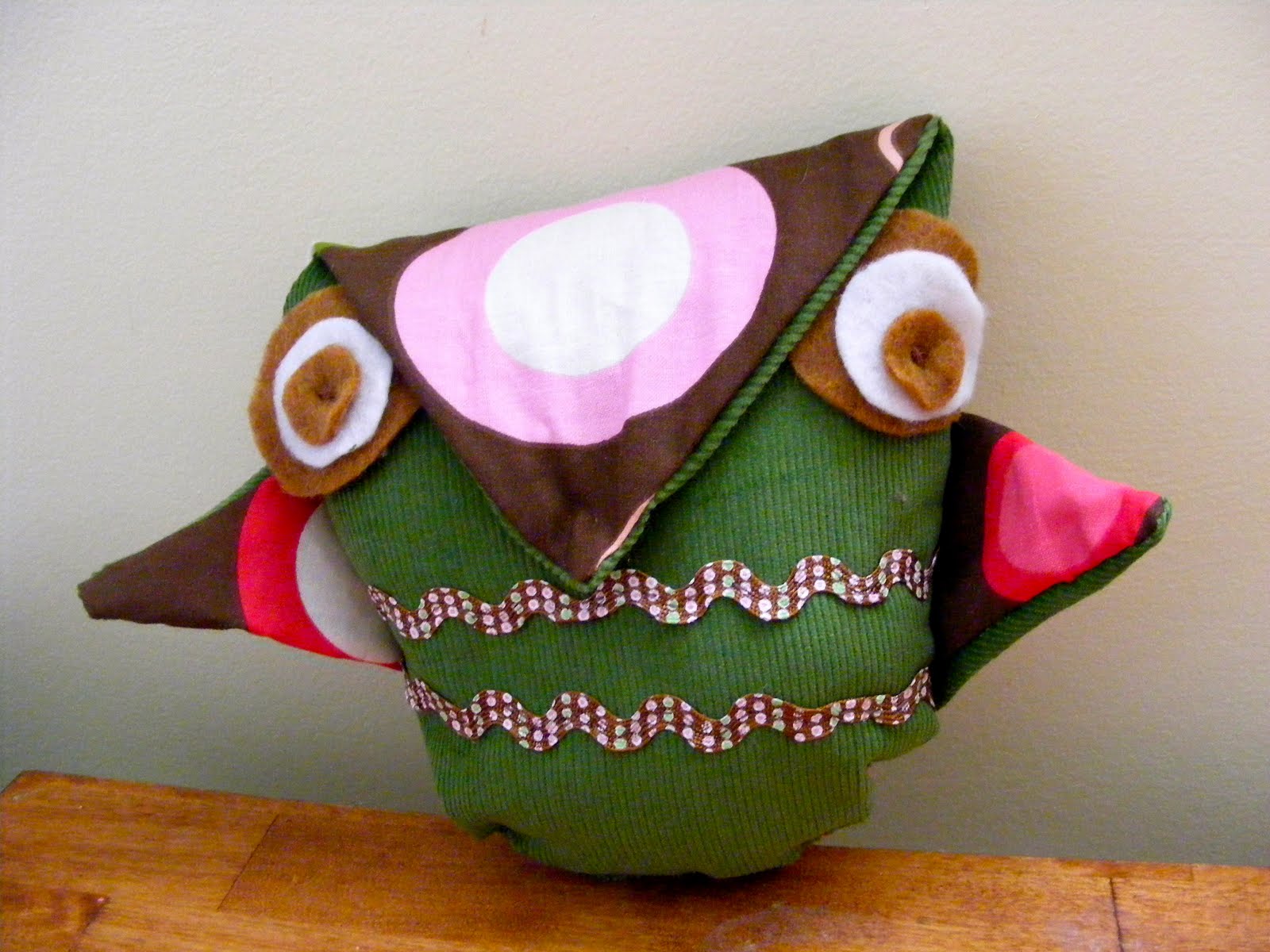 rick rack owl PDF pattern - see kate sew