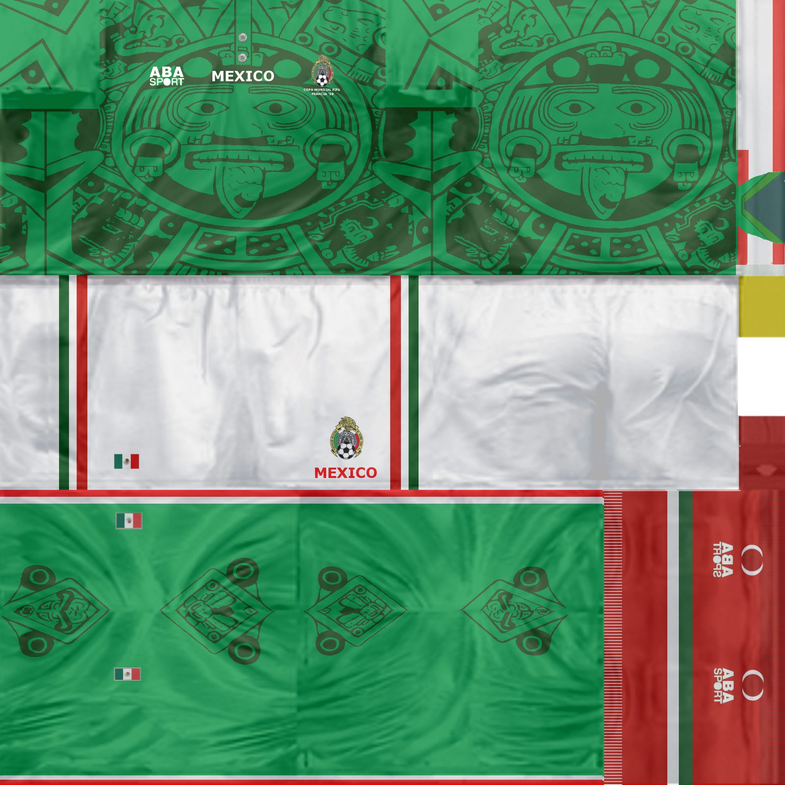 Kits Pes 6: Version 2 de la camiseta de mexico 98