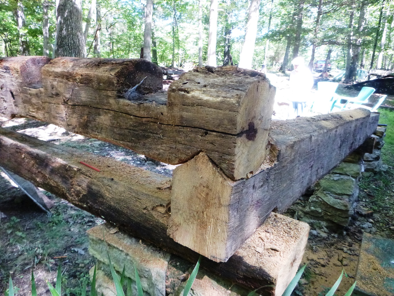 The Log Blog: Adirondack Lean-to project -- Notching 101