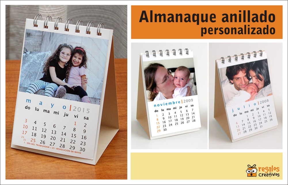 Regalos creativos: ALMANAQUE ANILLADO PERSONALIZADO