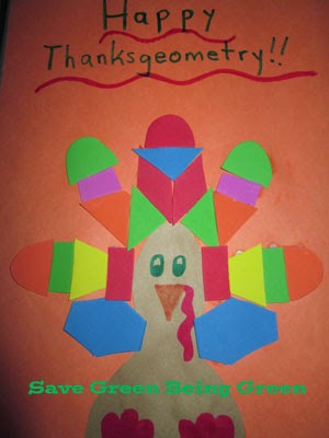 Save Green Being Green: Happy Thanksgeometry with a Tangram Turkey