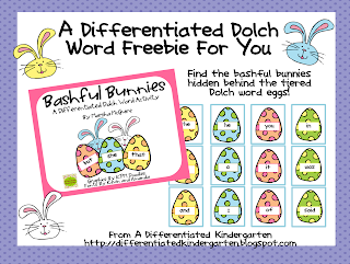 Classroom Freebies Too: Bashful Bunnies . . . A Differentiated Dolch ...