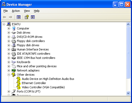 ESATU ENTERPRISE: Manually Install Device Drivers In Windows XP Using ...
