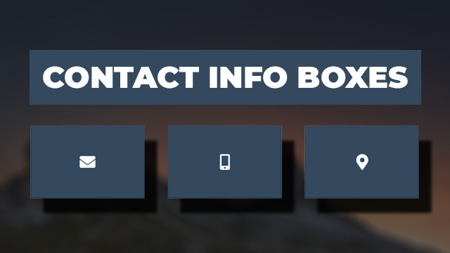 Awesome Contact Info Boxes Using Only Html And Css Darkcode