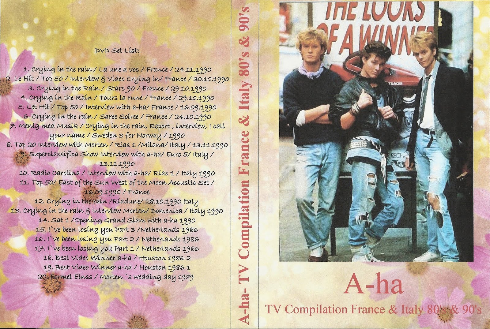 A-ha DVD bootlegs & solo projects: A-ha- France and Italy 80's and 90's ...