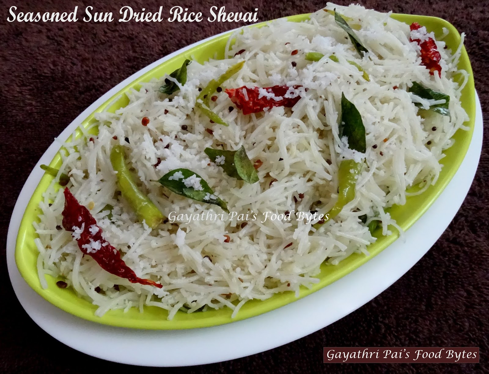 Gayathri Pai's Food Bytes: Sukkaiyile Tandla Shevai panna (Usli) with ...