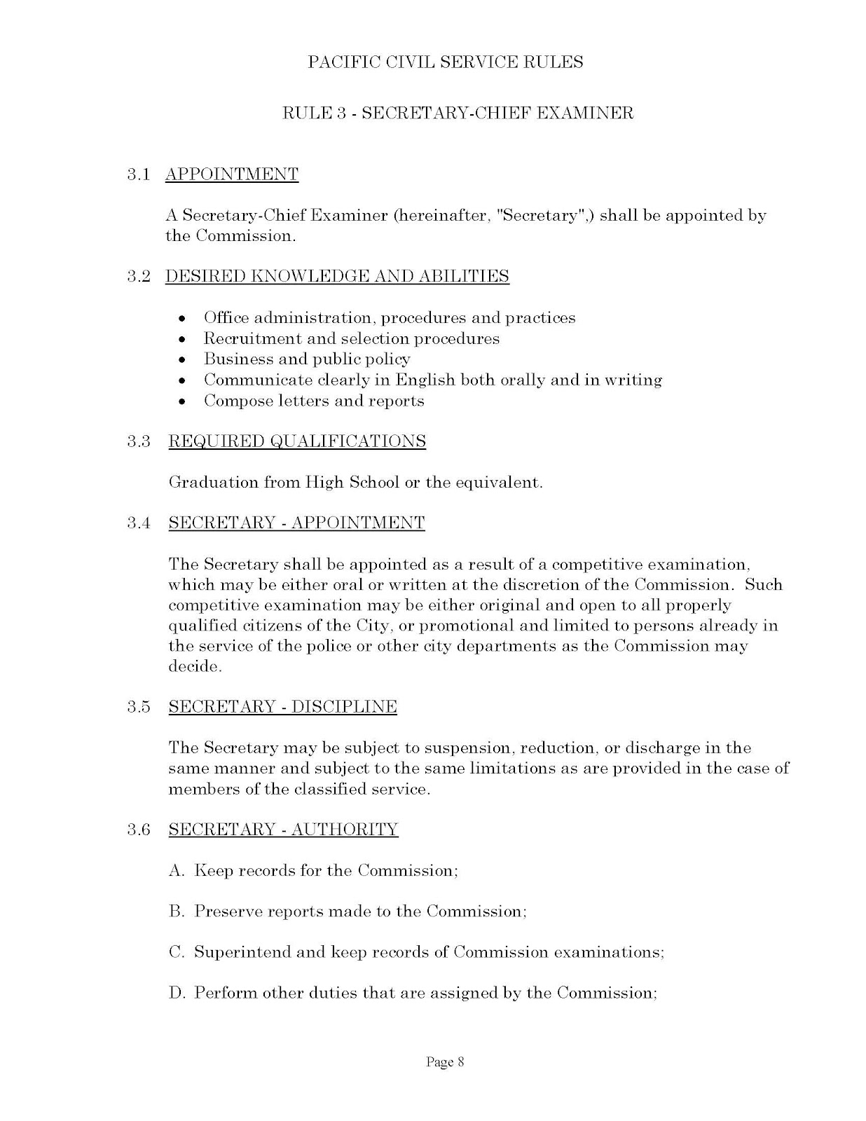 Committee To Recall Cy Sun: Civil Service Rules