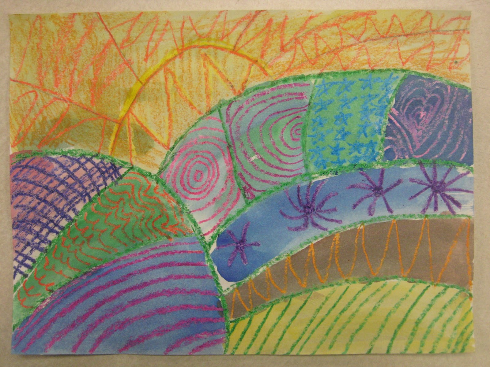 Miss Young's Art Room: 3rd Grade Patterned Landscapes