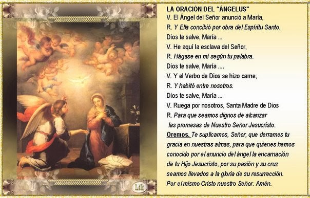 ® Blog Católico Gotitas Espirituales ®: LA ORACIÓN DEL ÁNGELUS