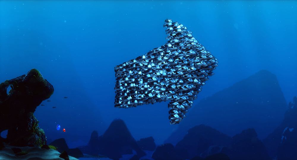 Fish School Finding Nemo
