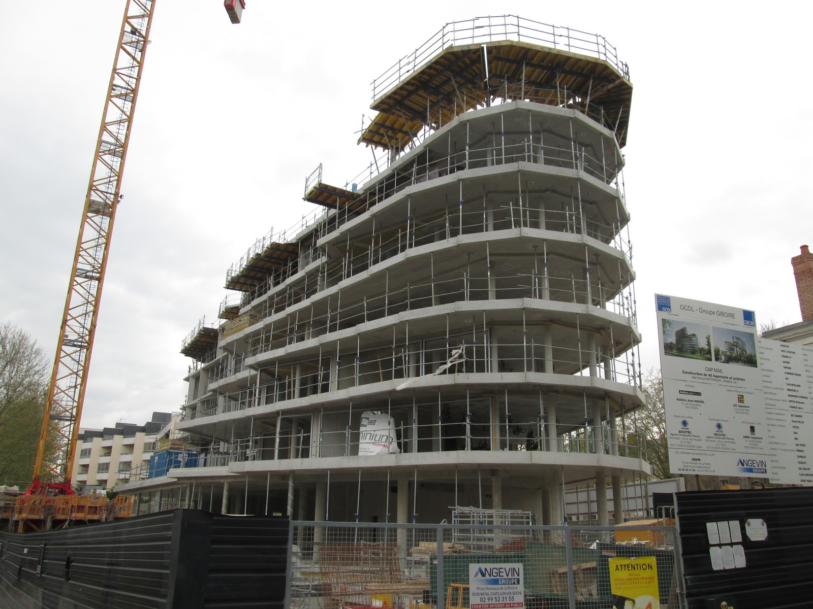 EntreVoir: Jean Nouvel - l'immeuble Cap Mail - Rennes