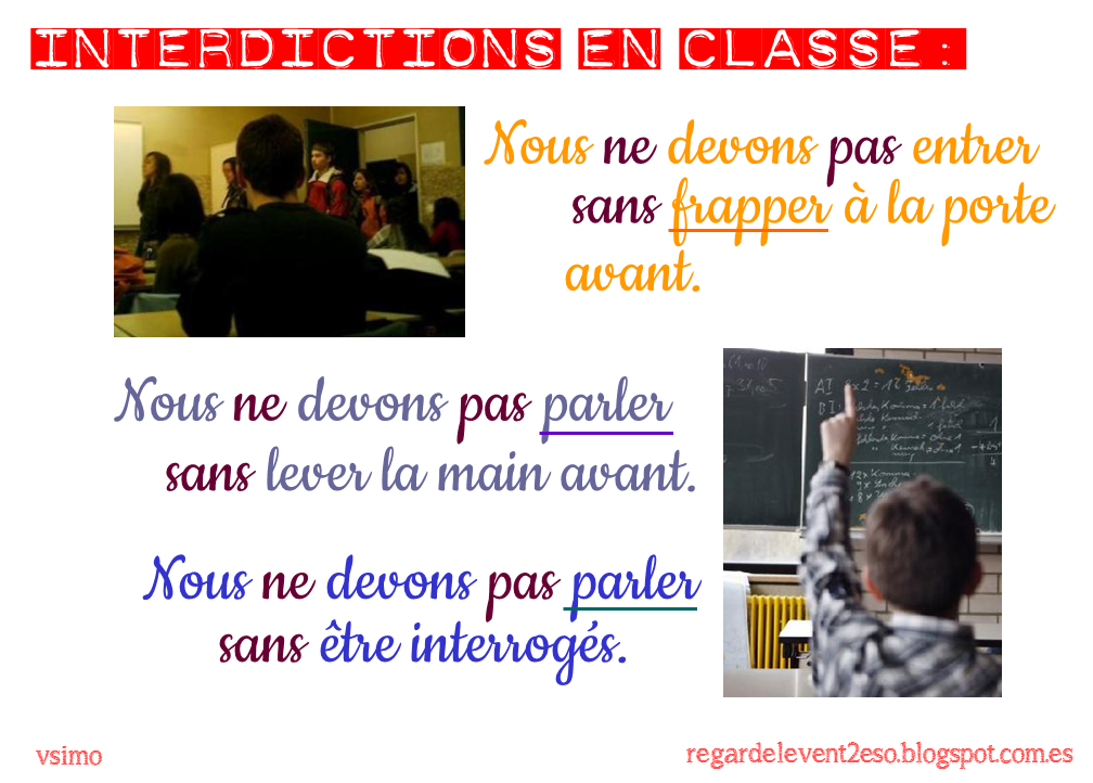 Regardelevent 2º ESO: Le verbe DEVOIR au présent