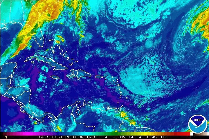 Roatan Weather: Mostly Cloudy with Easterly Winds