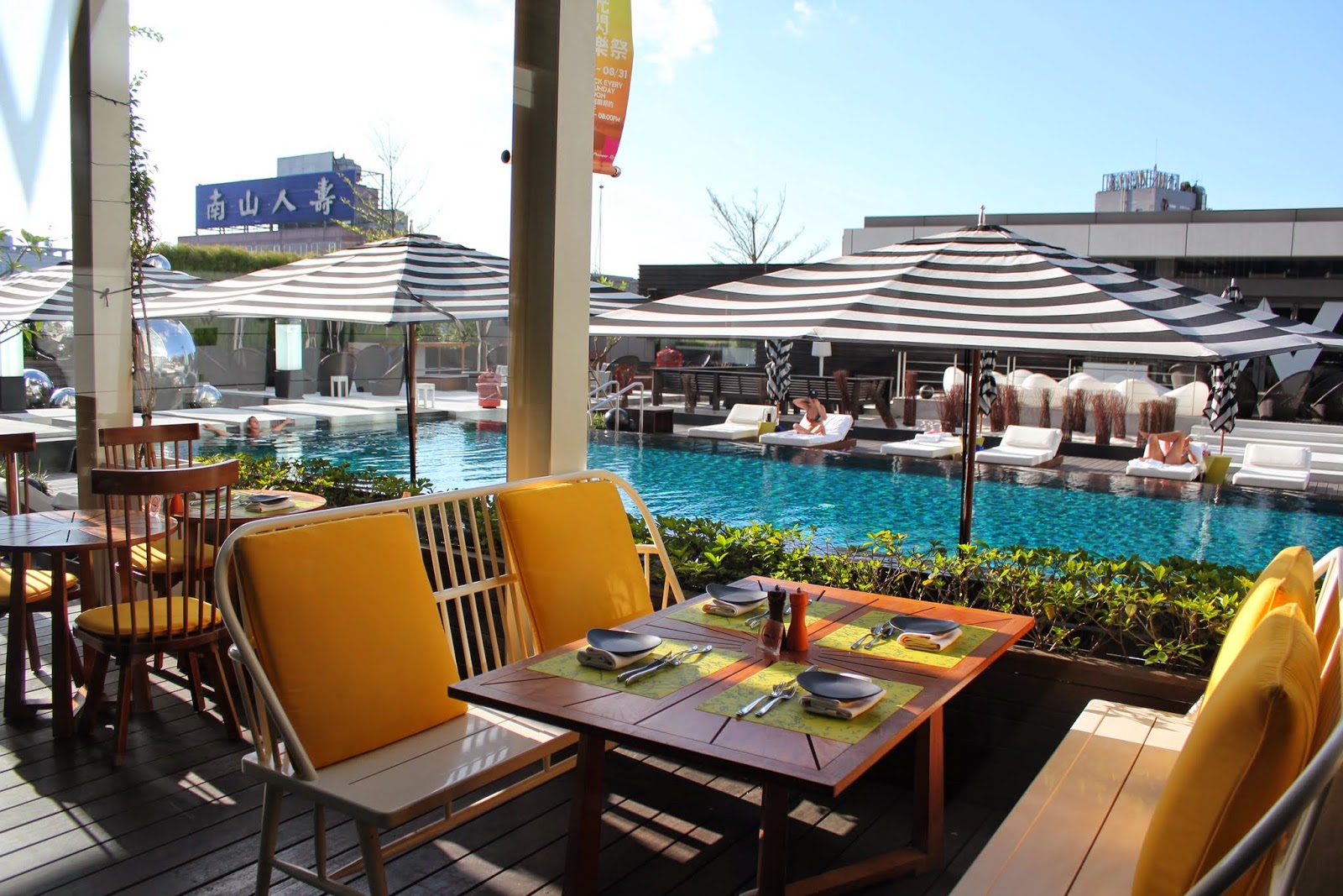 W hotel kitchen Table時尚池畔下午茶