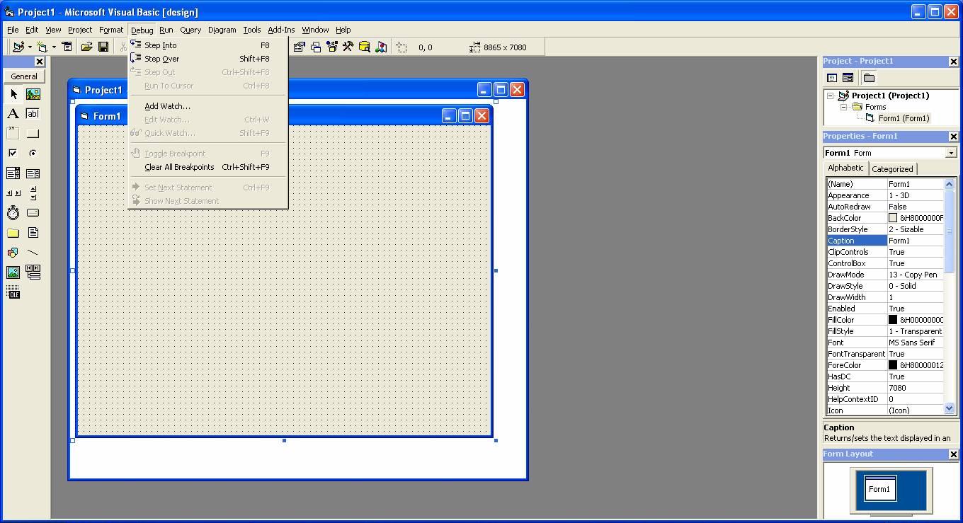 Debug Menu of Visual Basic 6.0