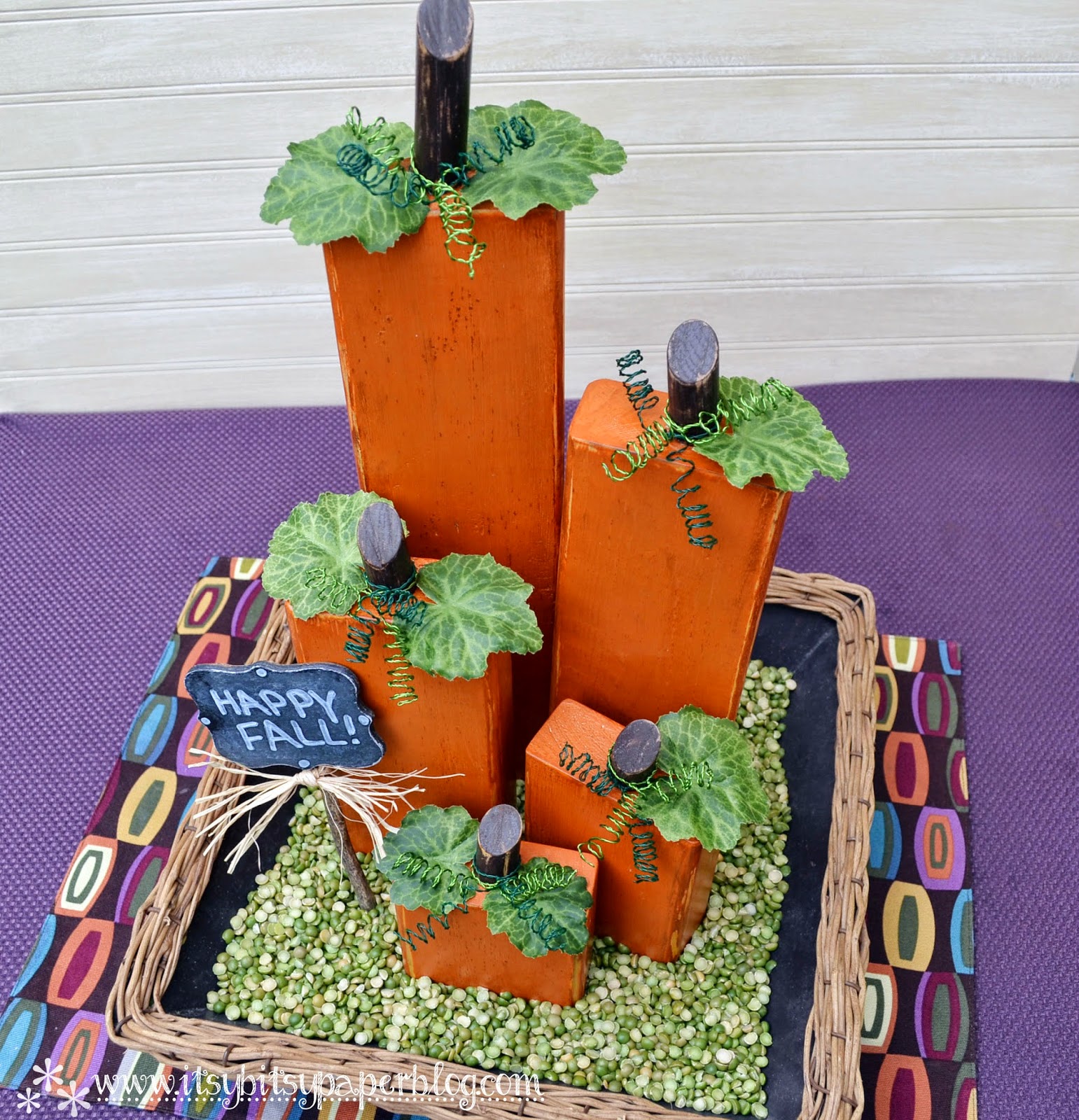 Paper Paint and Pine: . . . DIY 2x4 Wooden Pumpkin Patch