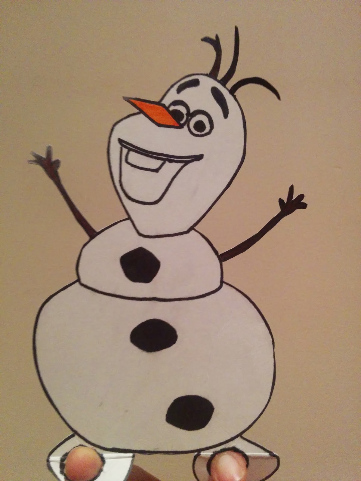 Kraft Queen: Olaf Finger Puppet DIY